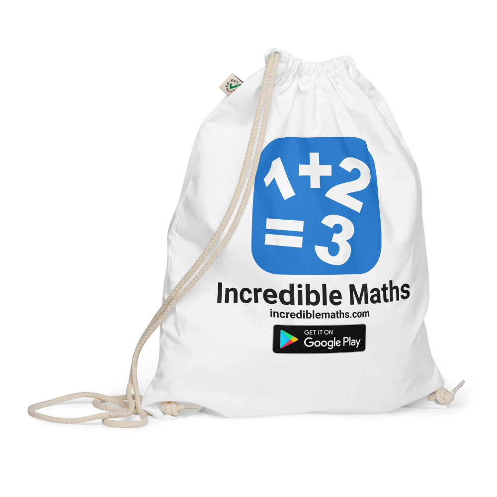 Incredible Maths Organic cotton drawstring bag - Incredible Maths
